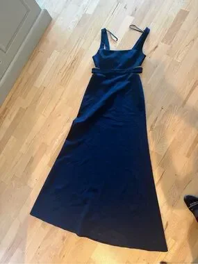 Jill Stuart | Dresses | Jill Stuart Navy Squareneck Cutout Aline Gown ...